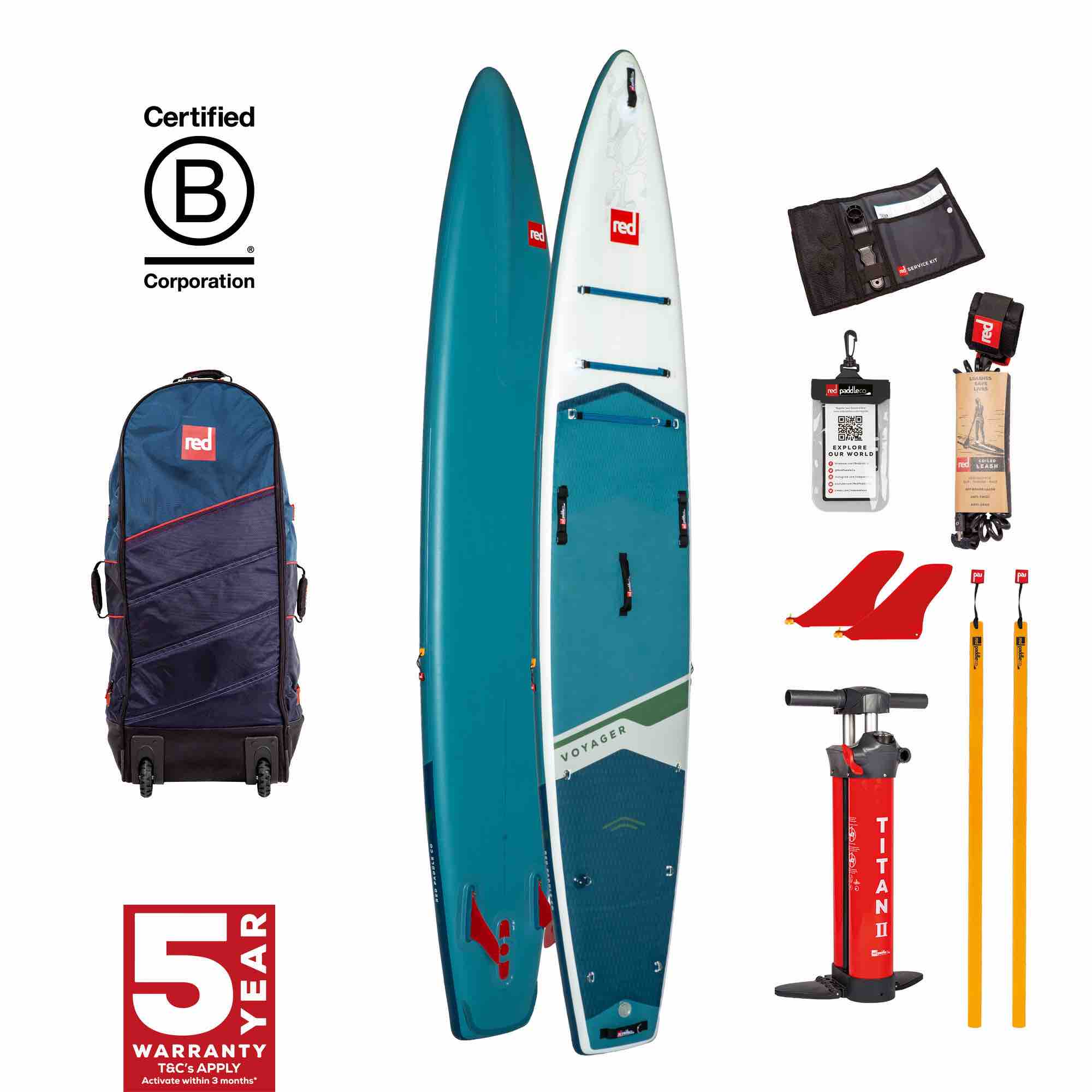 Red Paddle Co Voyager 14'0" Future Series Inflatable SUP Package